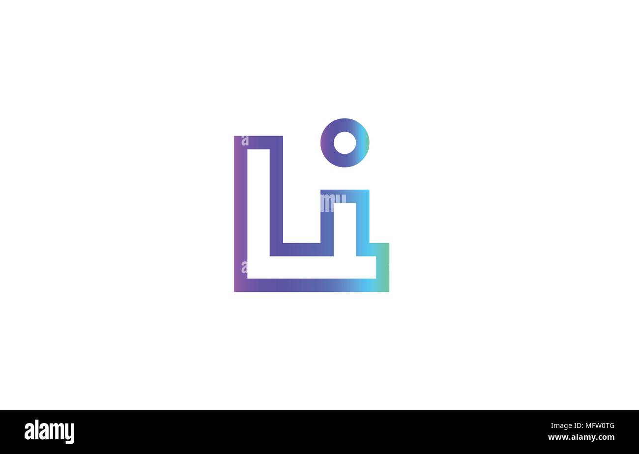 LI L I letter logo combination alphabet vector creative company icon ...