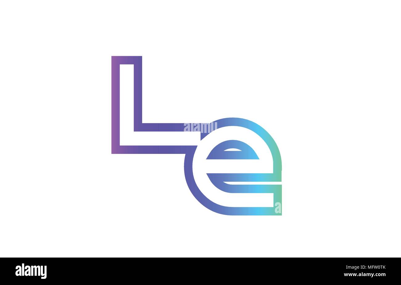 LE L E letter logo combination alphabet vector creative company icon ...