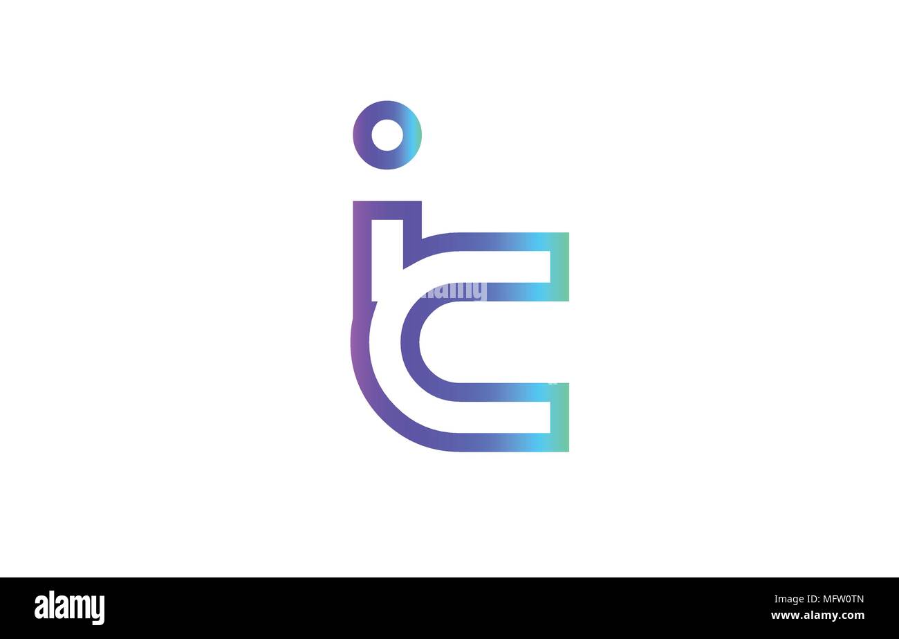 IC I C letter logo combination alphabet vector creative company icon ...