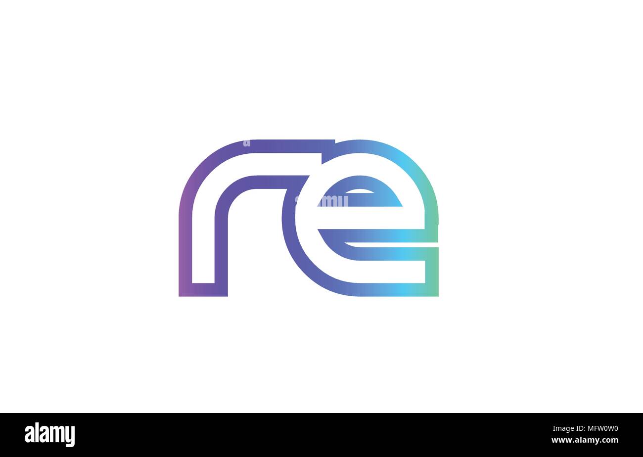 RE R E letter logo combination alphabet vector creative company icon ...
