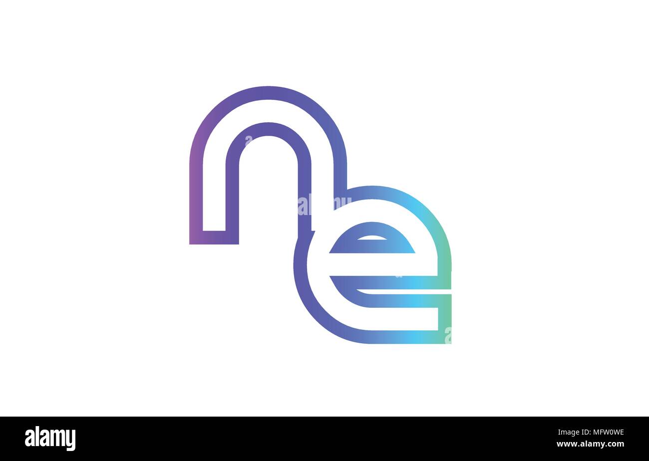 NE N E letter logo combination alphabet vector creative company icon ...