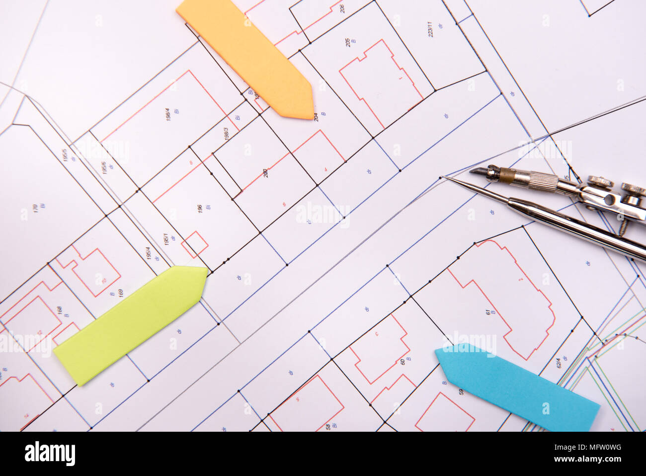 paper project plans and accessories Stock Photo - Alamy