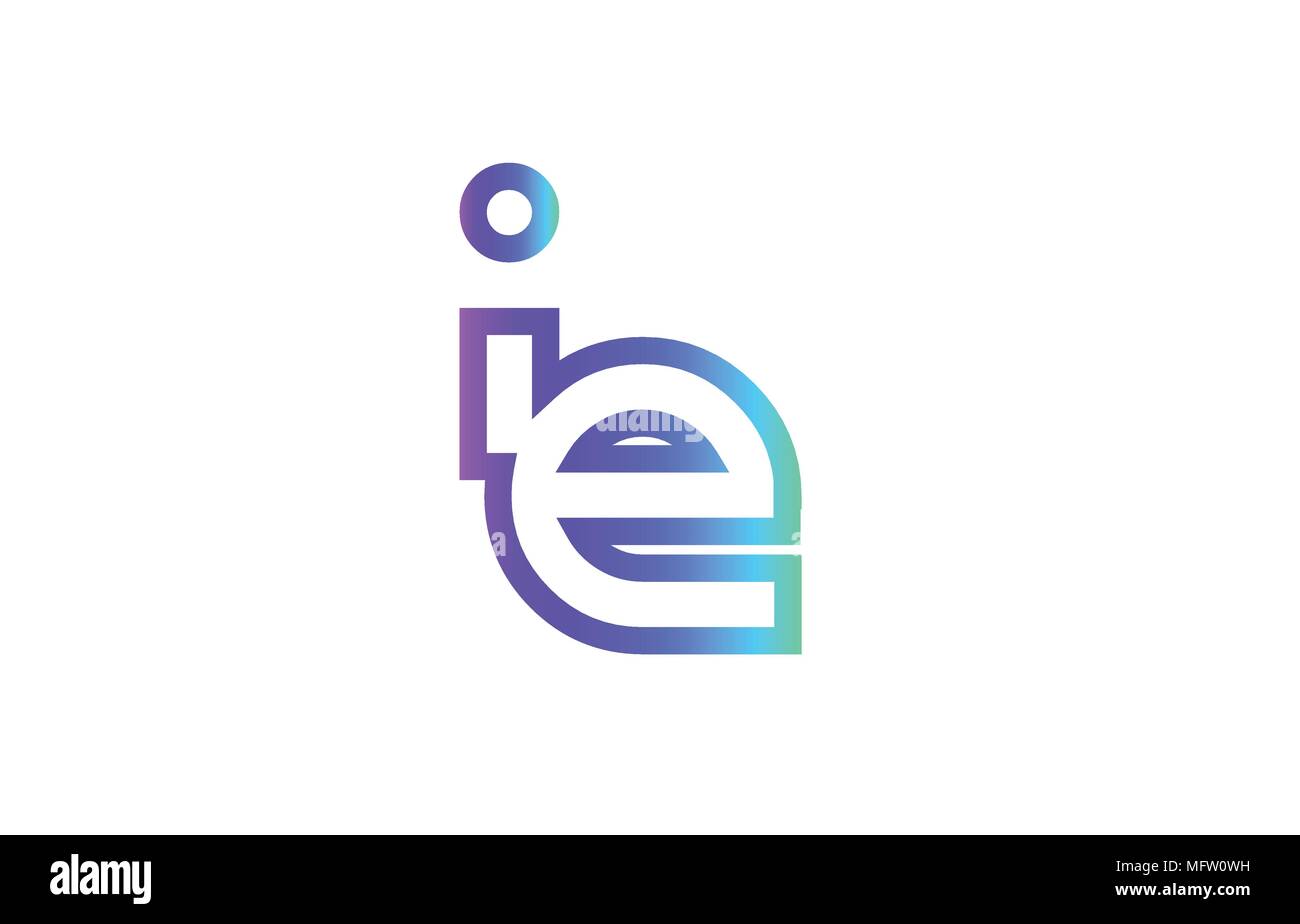 IE I E letter logo combination alphabet vector creative company icon ...