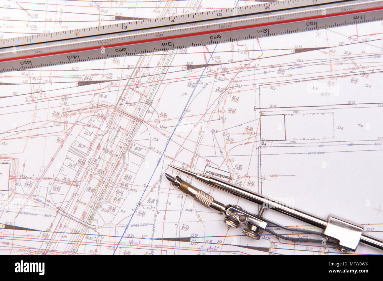 paper project plans and accessories Stock Photo - Alamy