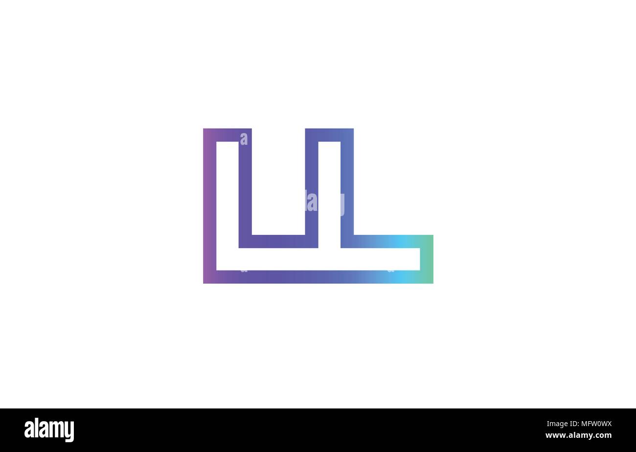 LL L L letter logo combination alphabet vector creative company icon ...