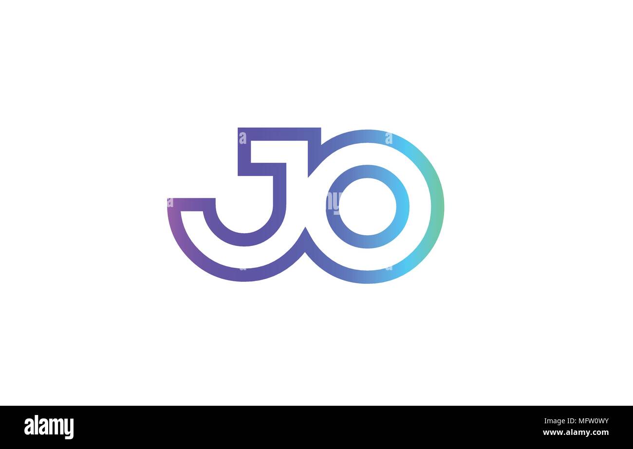 JO J O letter logo combination alphabet vector creative company icon ...