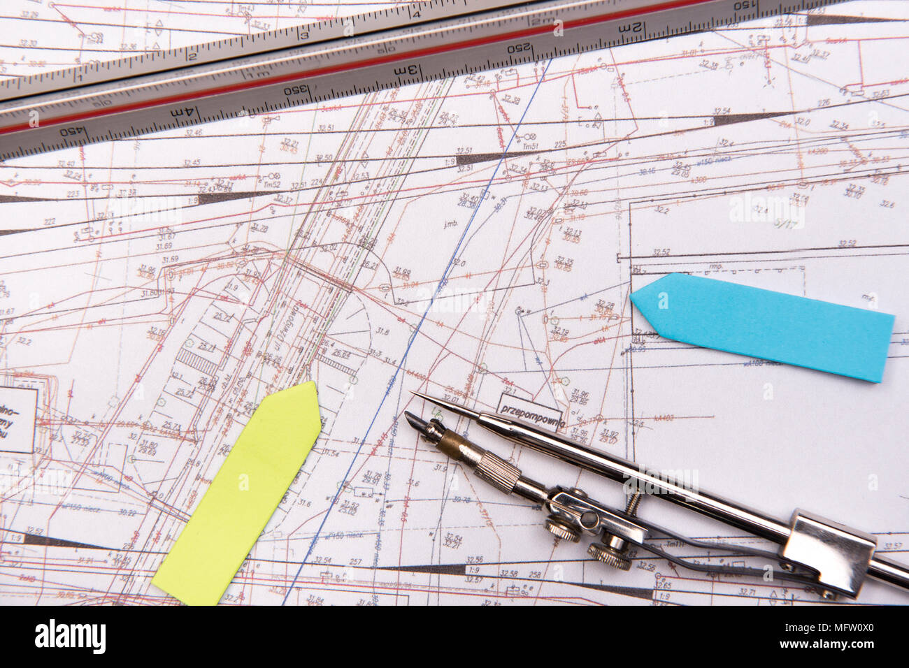 paper project plans and accessories Stock Photo - Alamy