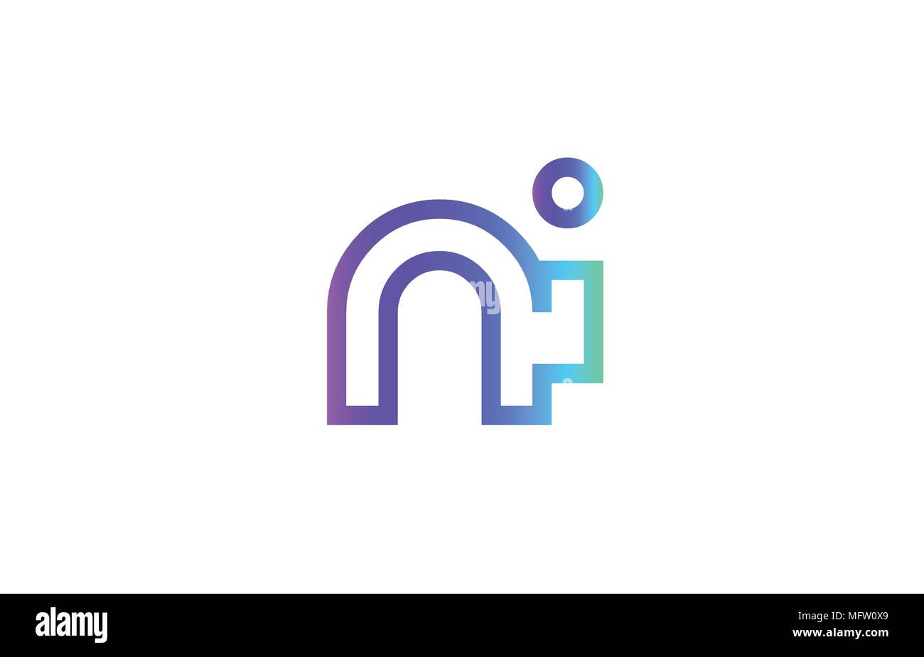 NI N I letter logo combination alphabet vector creative company icon ...