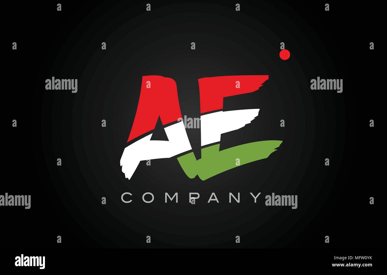 AE A E letter logo combination alphabet vector creative company icon ...