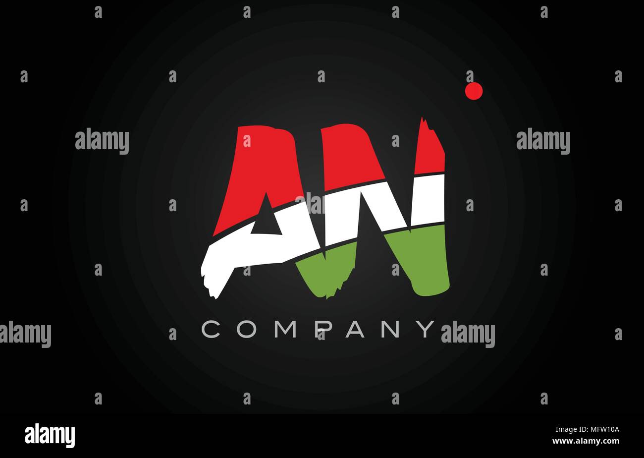 AN A N letter logo combination alphabet vector creative company icon ...