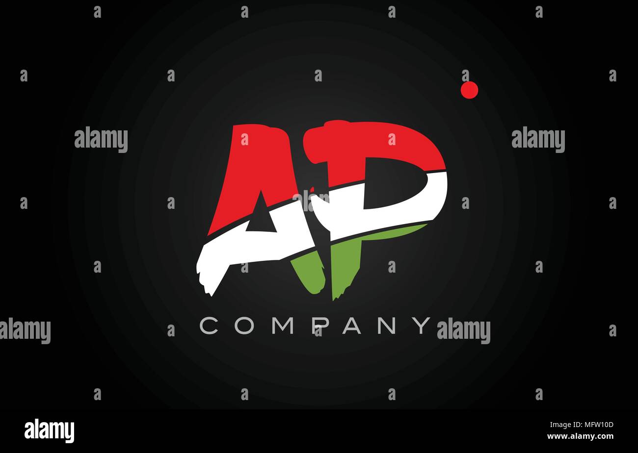 AP A P letter logo combination alphabet vector creative company icon ...