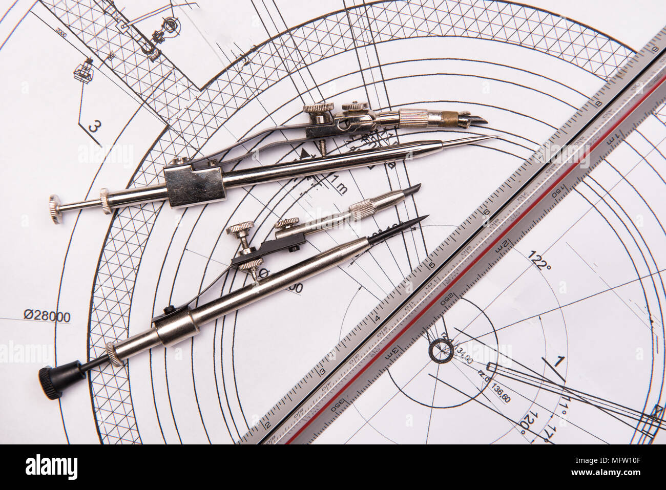 paper project plans and accessories Stock Photo - Alamy