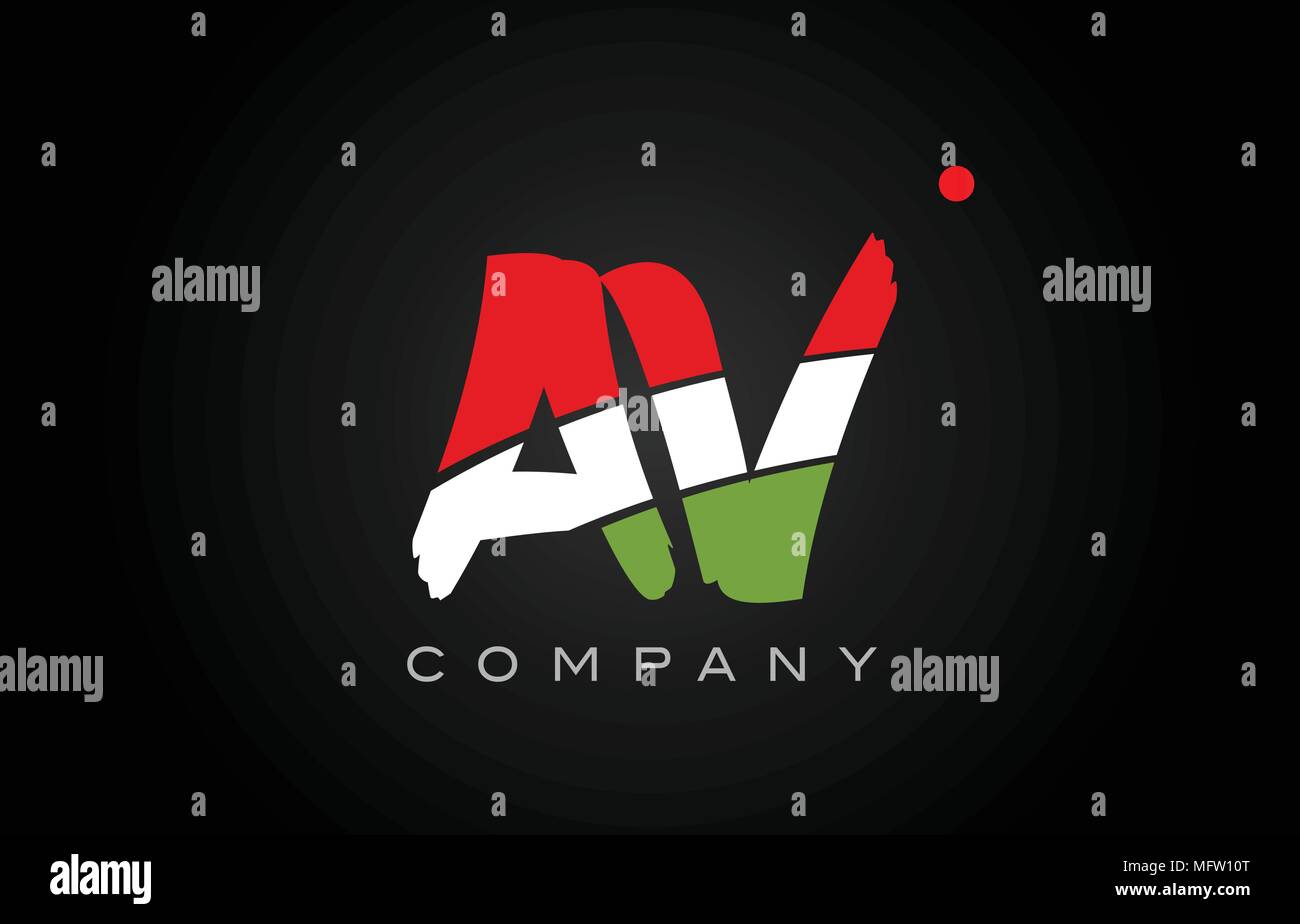 AV A V letter logo combination alphabet vector creative company icon ...