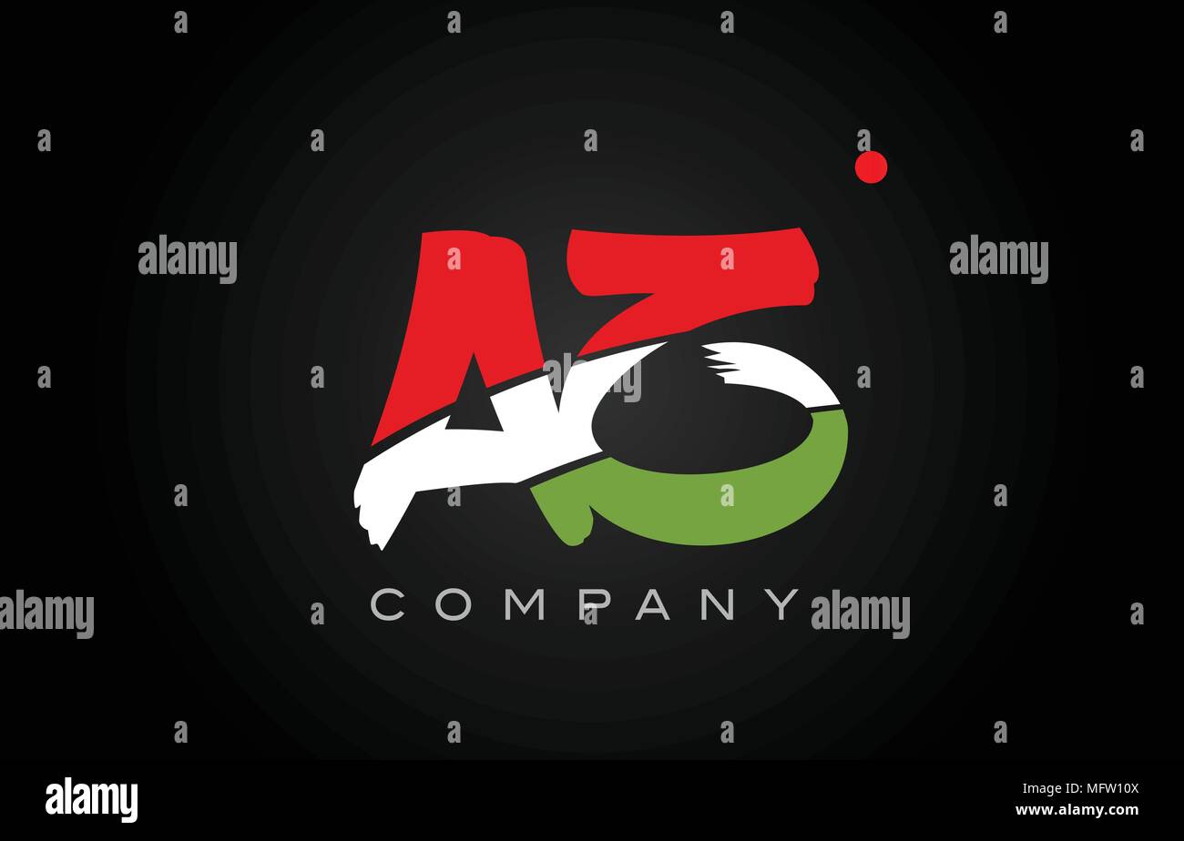 AZ A Z letter logo combination alphabet vector creative company icon ...