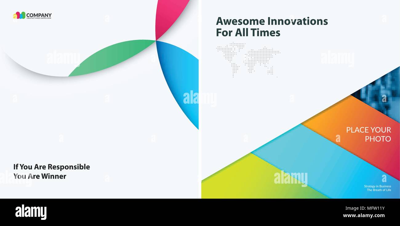 Set of modern design abstract templates. Creative business background ...