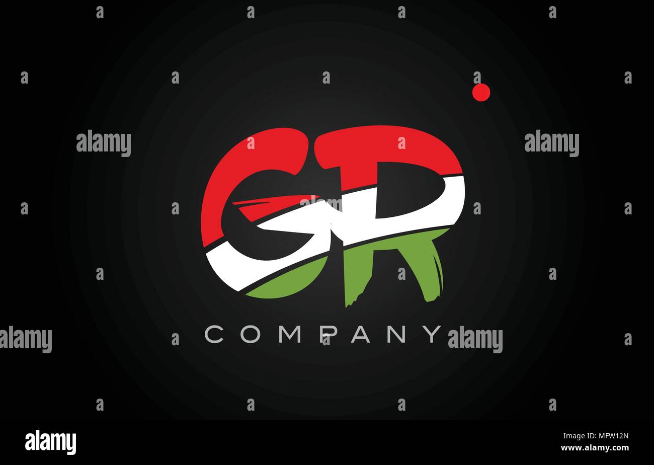 GR G R letter logo combination alphabet vector creative company icon ...