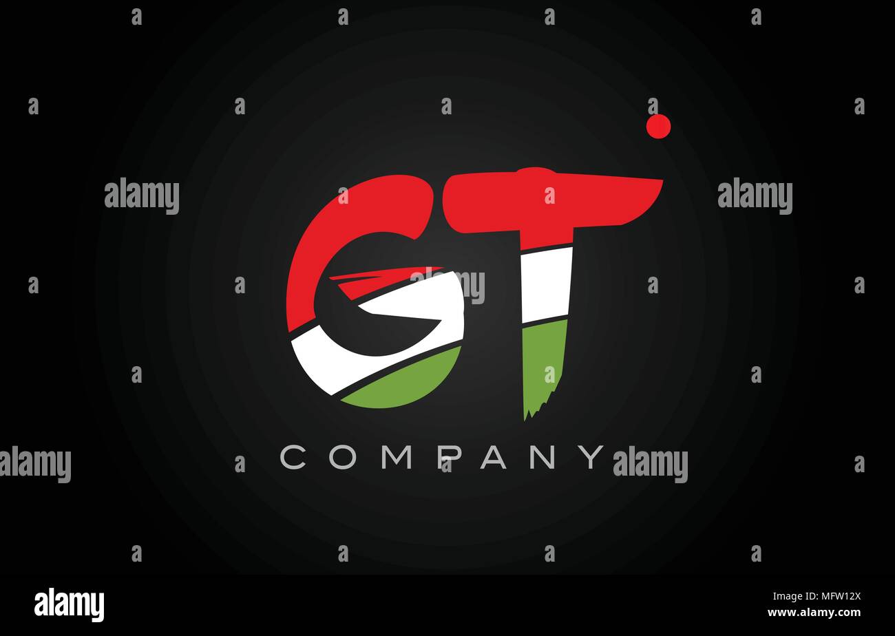 GT G T letter logo combination alphabet vector creative company icon ...