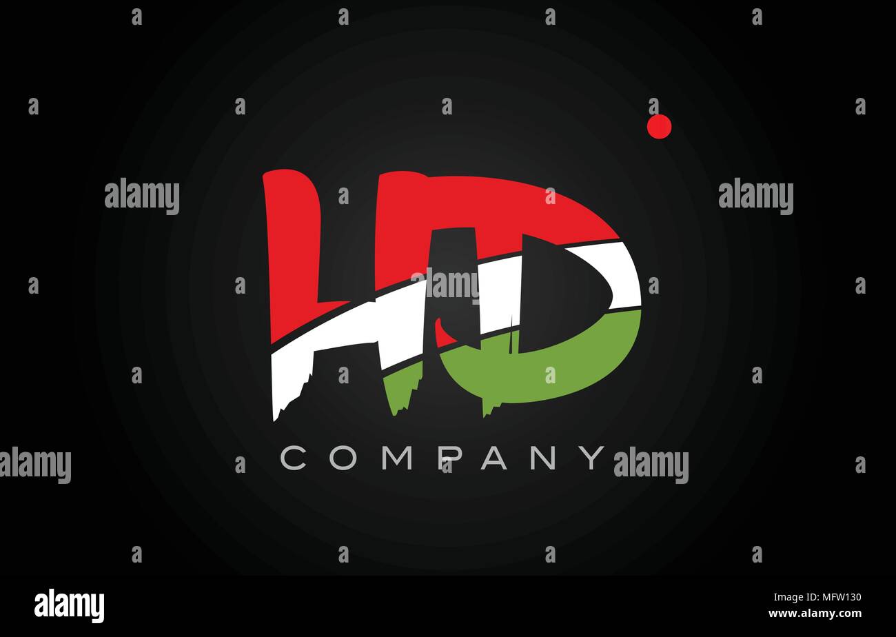 HD H D letter logo combination alphabet vector creative company icon ...