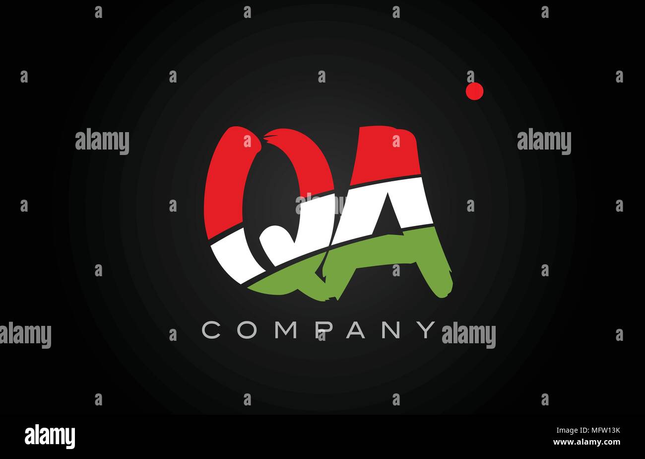 QA Q A letter logo combination alphabet vector creative company icon ...