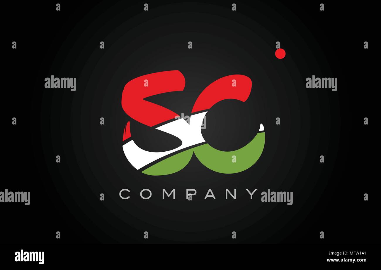 SC S C letter logo combination alphabet vector creative company icon ...