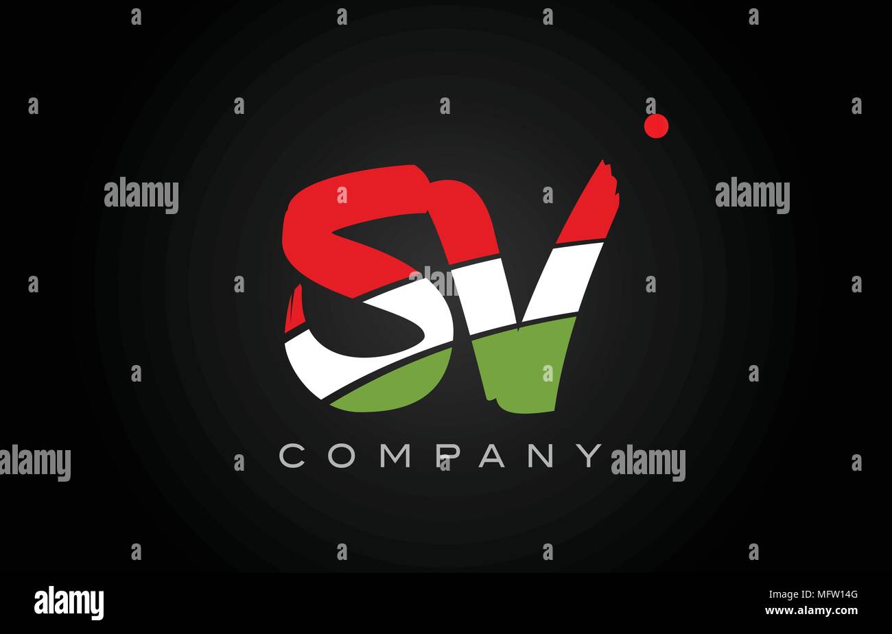 SV S V letter logo combination alphabet vector creative company icon ...