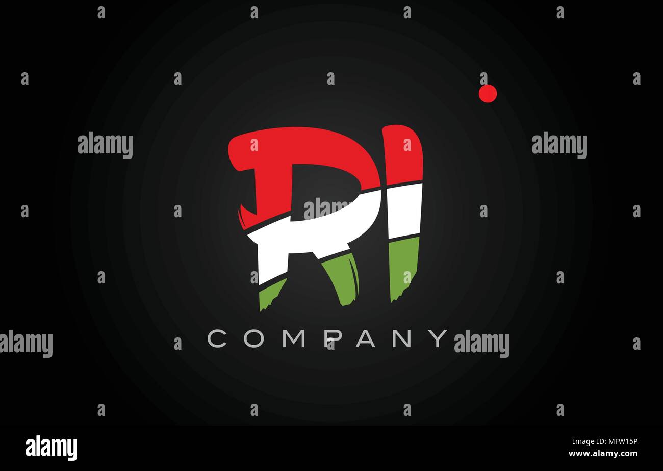 RI R I letter logo combination alphabet vector creative company icon ...