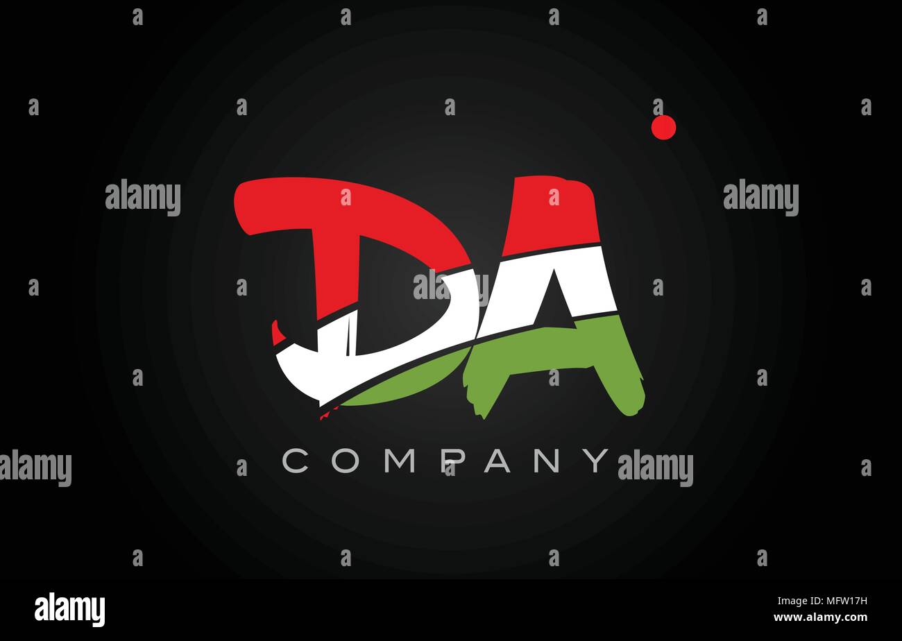 DA D A letter logo combination alphabet vector creative company icon design template modern ...