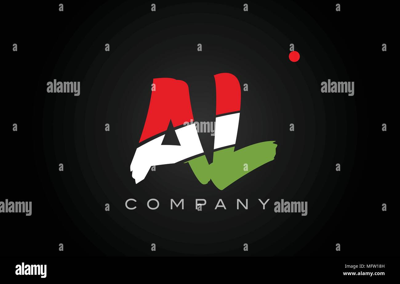 AL A L letter logo combination alphabet vector creative company icon ...
