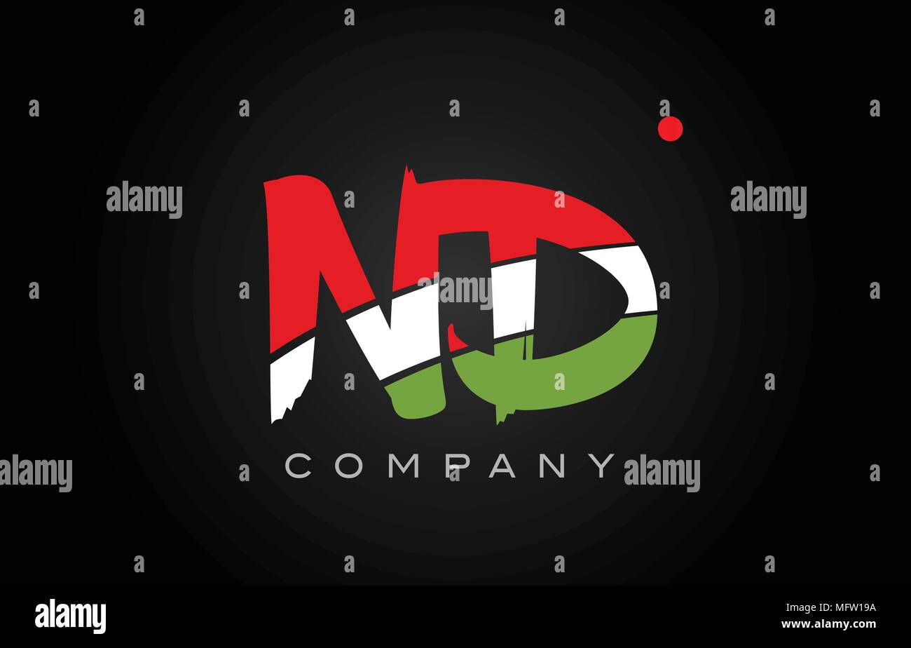 ND N D letter logo combination alphabet vector creative company icon ...