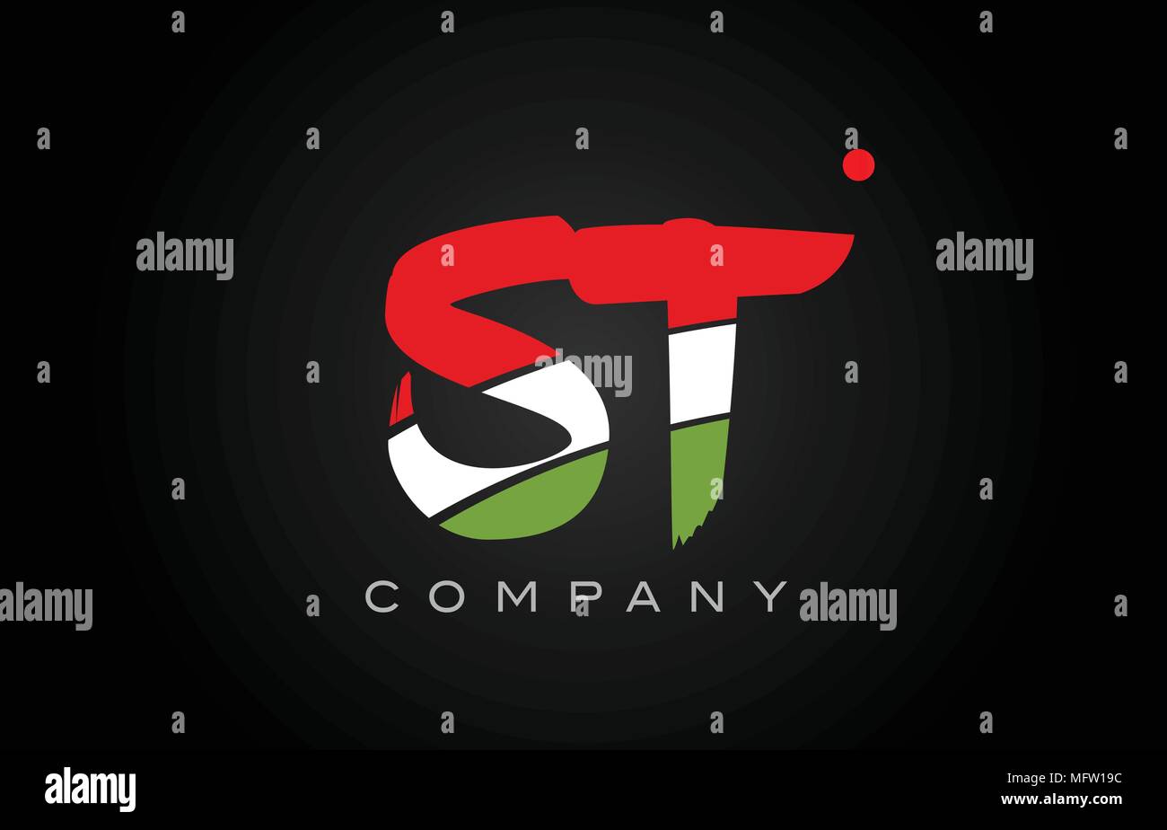 ST S T letter logo combination alphabet vector creative company icon ...