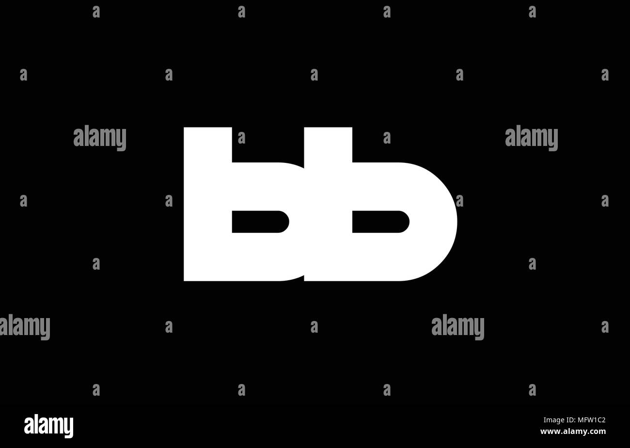 BB B B letter logo combination alphabet vector creative company icon ...