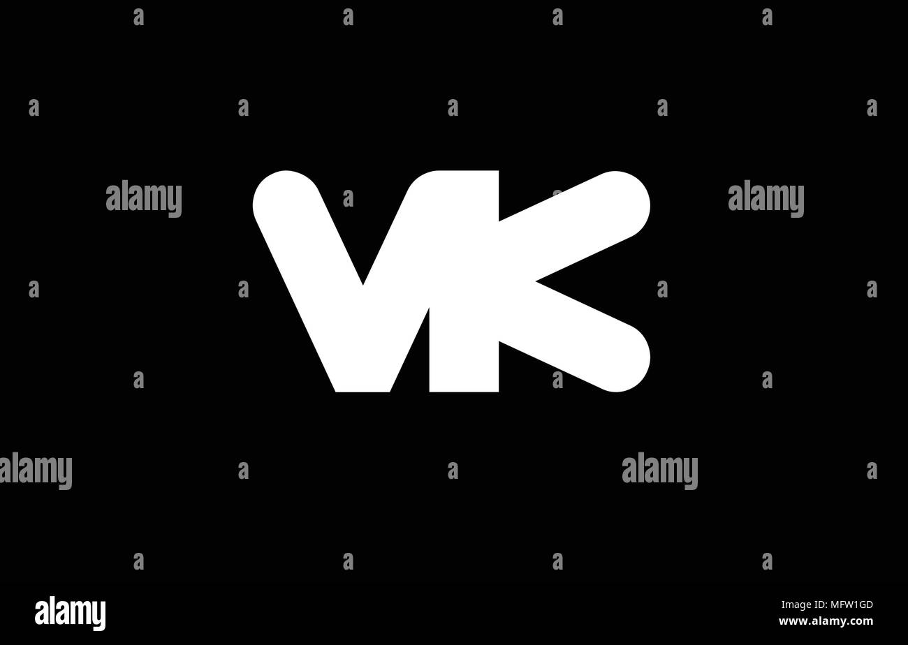 VK V K letter logo combination alphabet vector creative company icon ...
