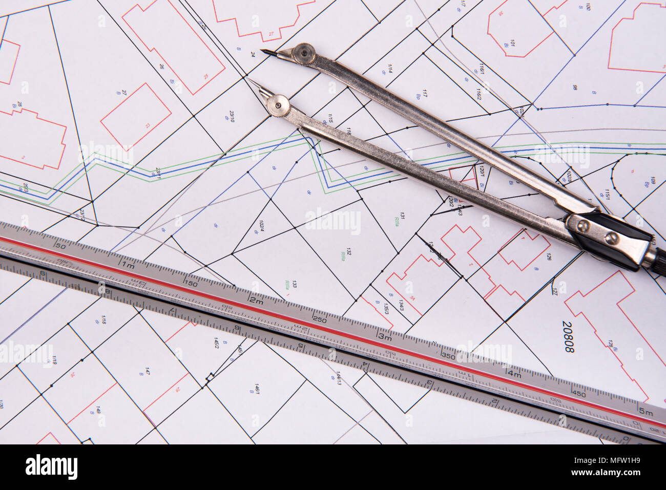 paper project plans and accessories Stock Photo - Alamy