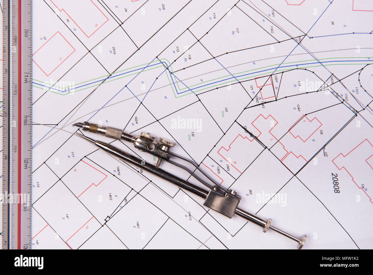 paper project plans and accessories Stock Photo - Alamy