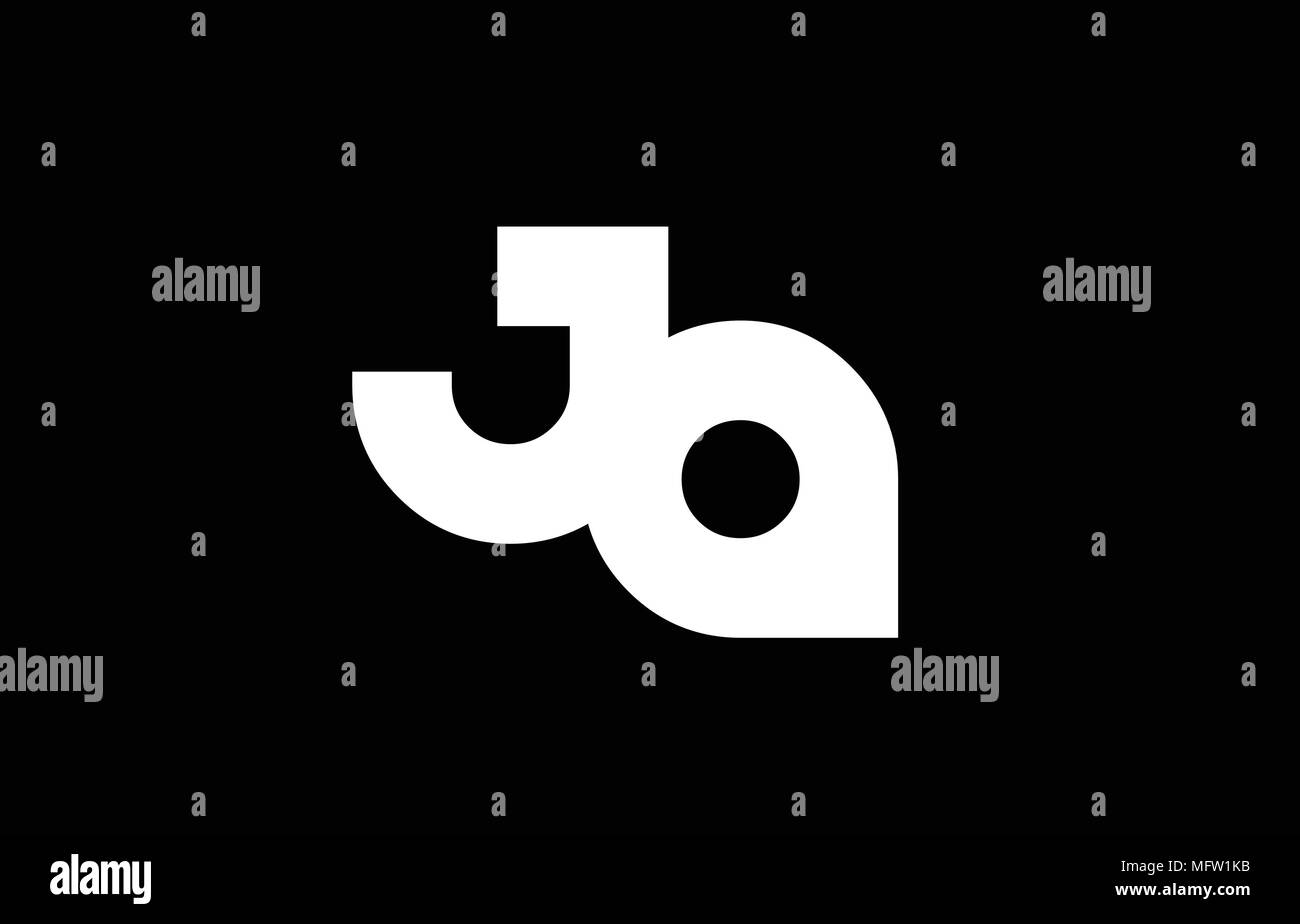 JA J A letter logo combination alphabet vector creative company icon ...