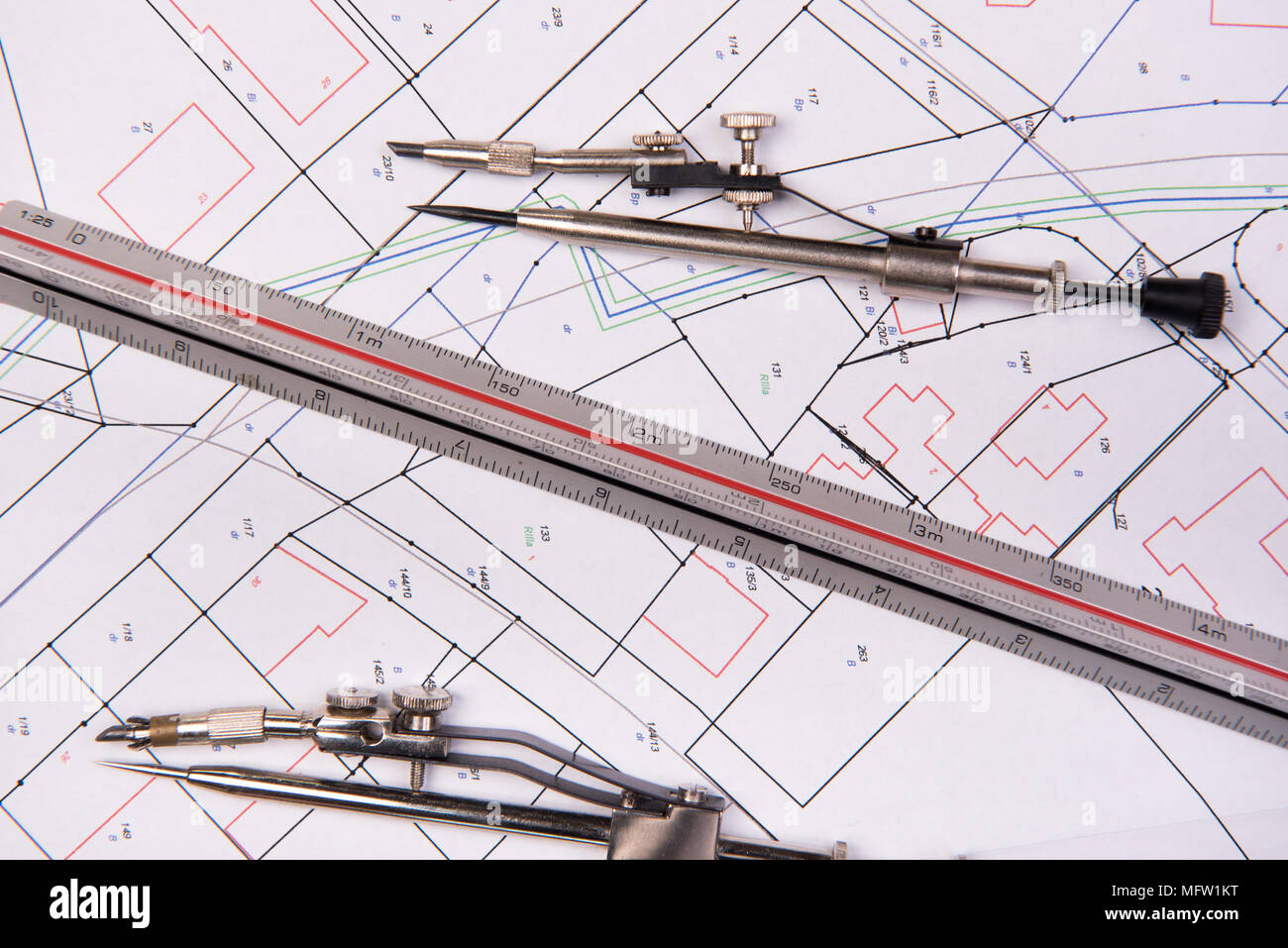 paper project plans and accessories Stock Photo - Alamy