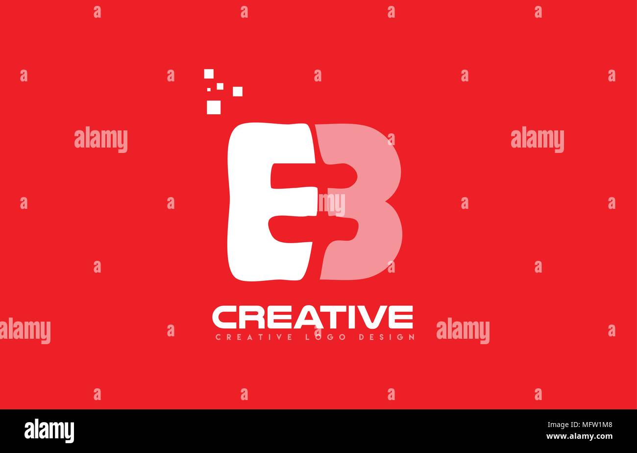Letter B alphabet logo icon design in white color over a red background ...
