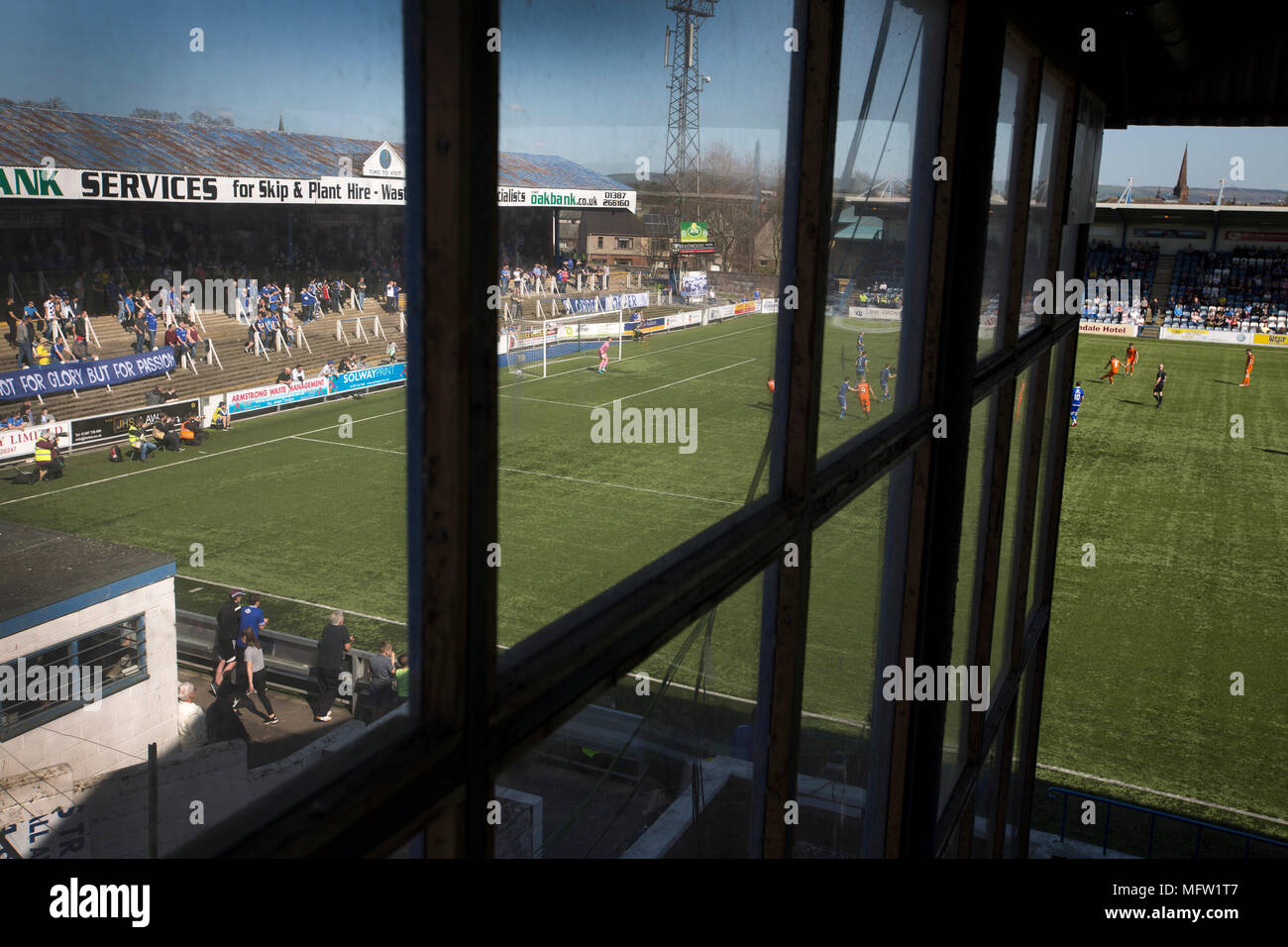 The away team on the attack as seen from the main stand at Palmerston ...