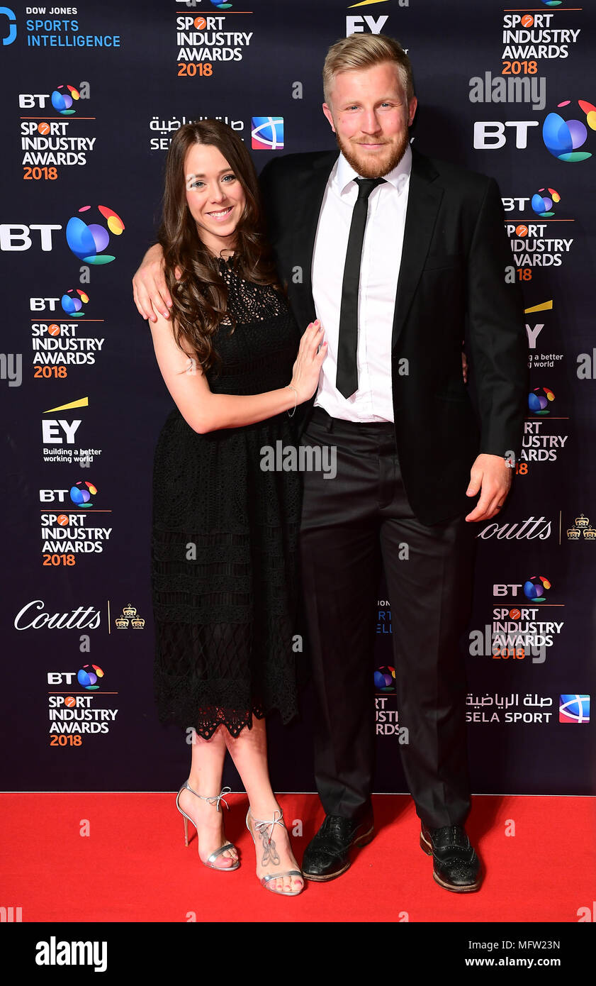 Jackson Wray (right) attending the BT Sport Industry Awards 2018 held ...