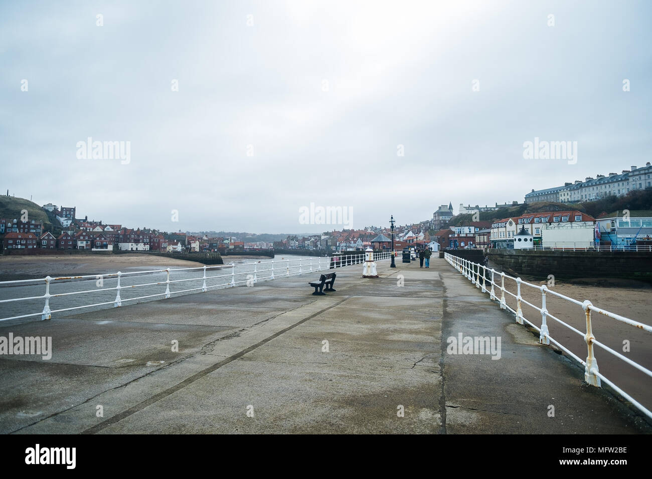 Whitby Pier, North Yorkshire, UK Stock Photo - Alamy