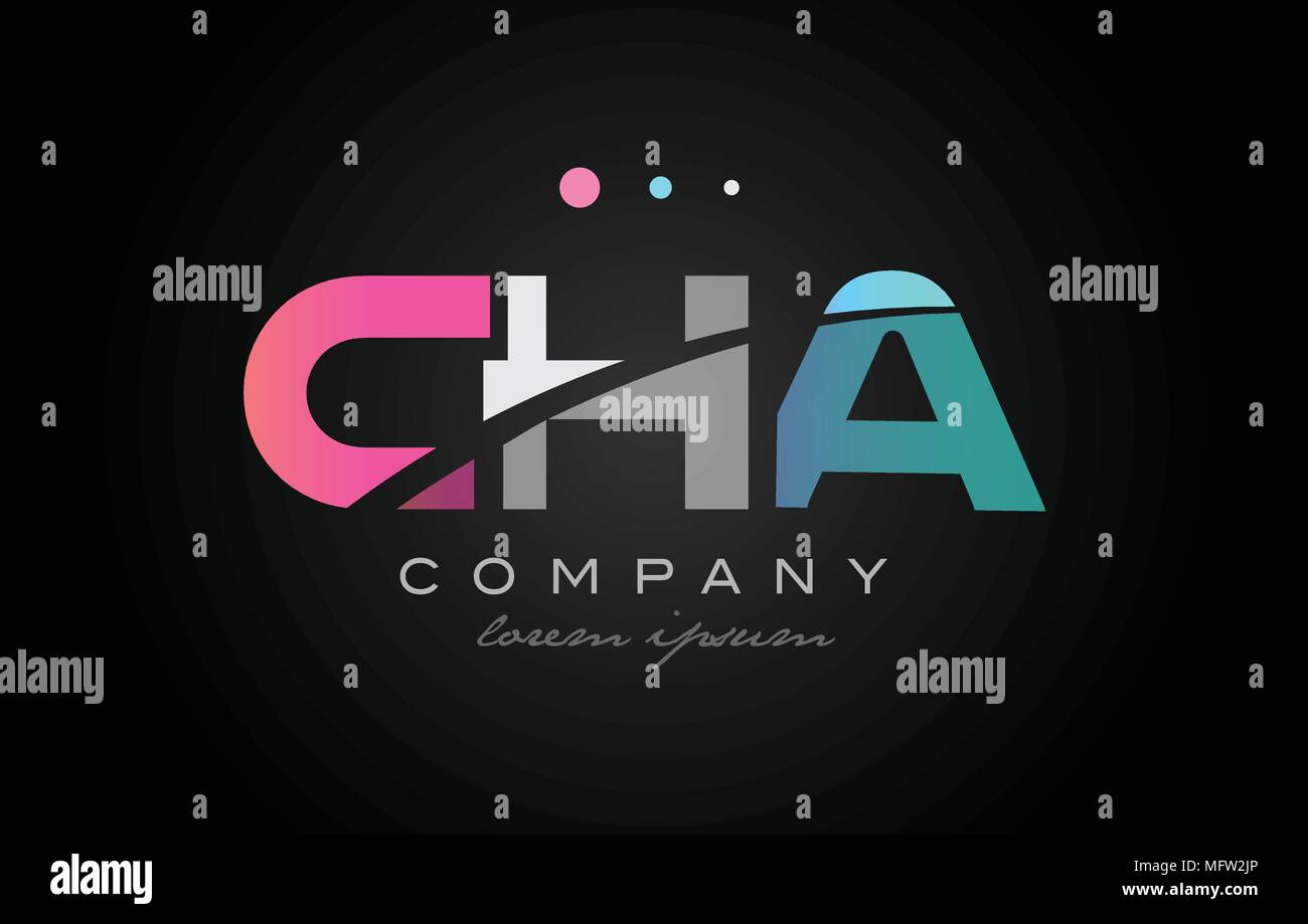 CHA c h a three 3 letter logo combination alphabet vector creative ...