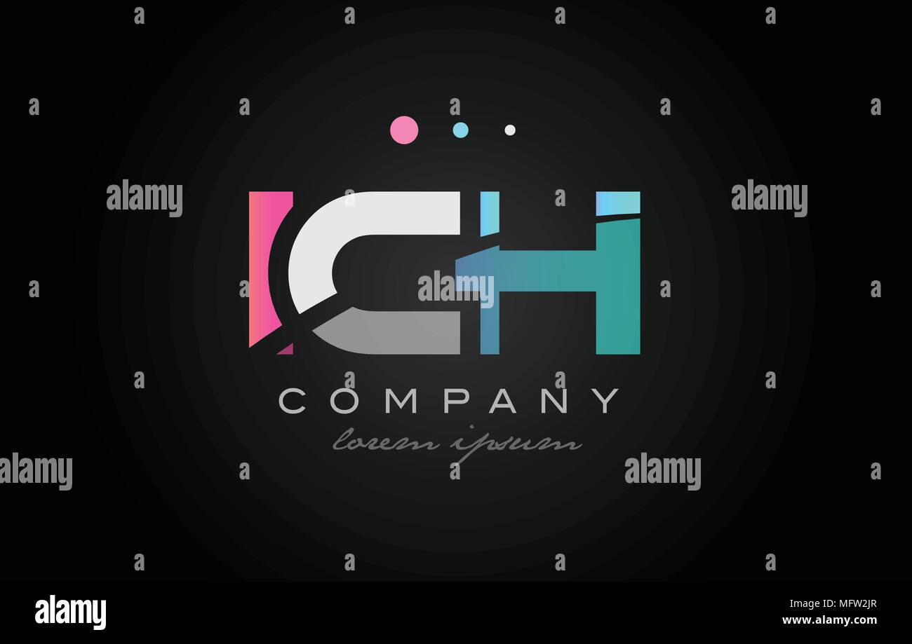 Ich logo design Stock Vector Images - Alamy