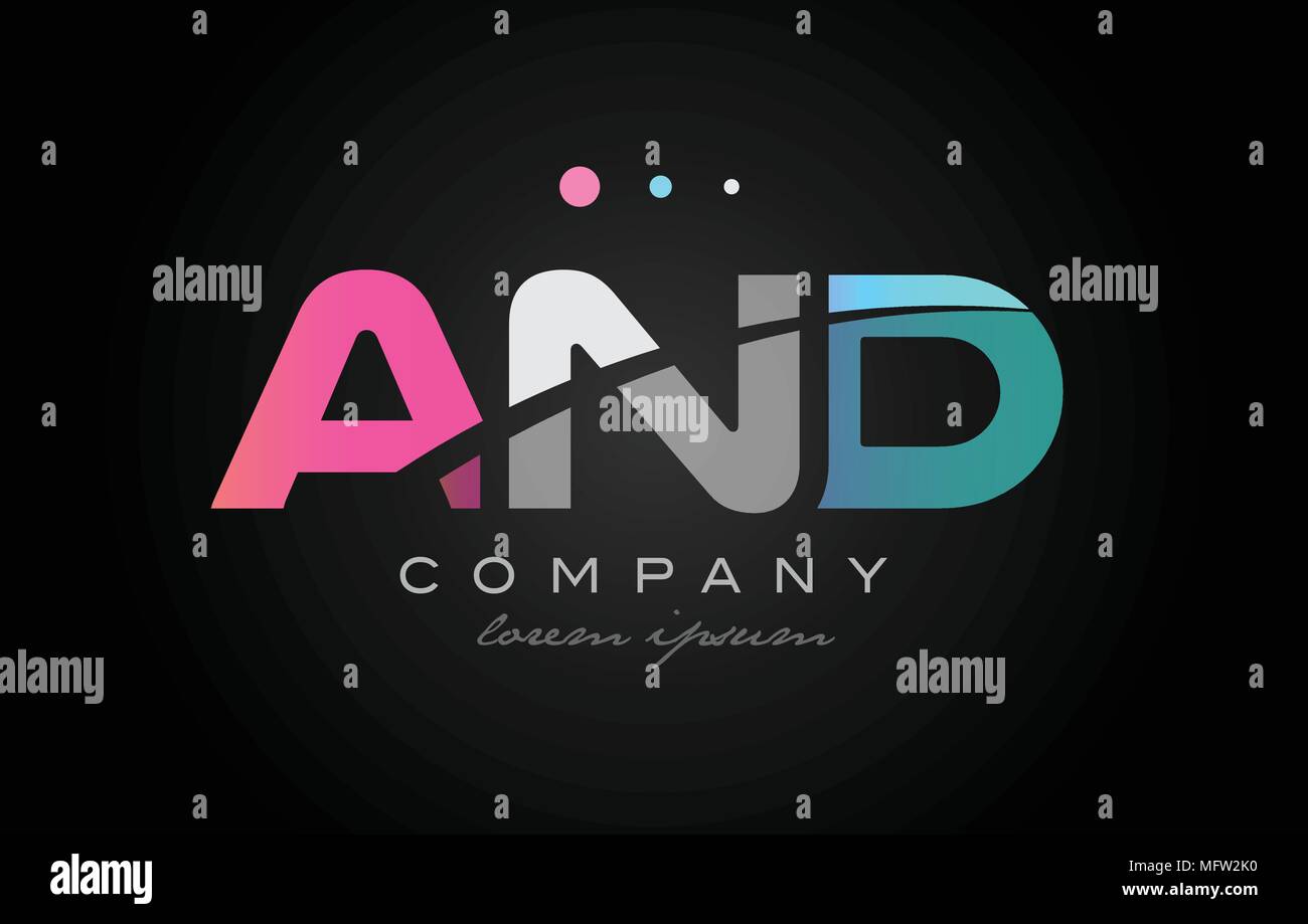 AND a n d three 3 letter logo combination alphabet vector creative ...