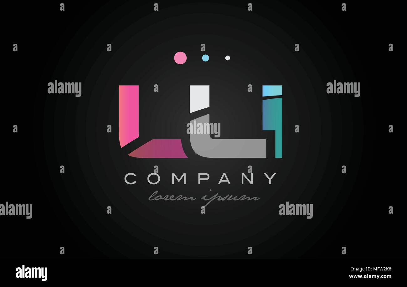 LLI l l i three 3 letter logo combination alphabet vector creative ...
