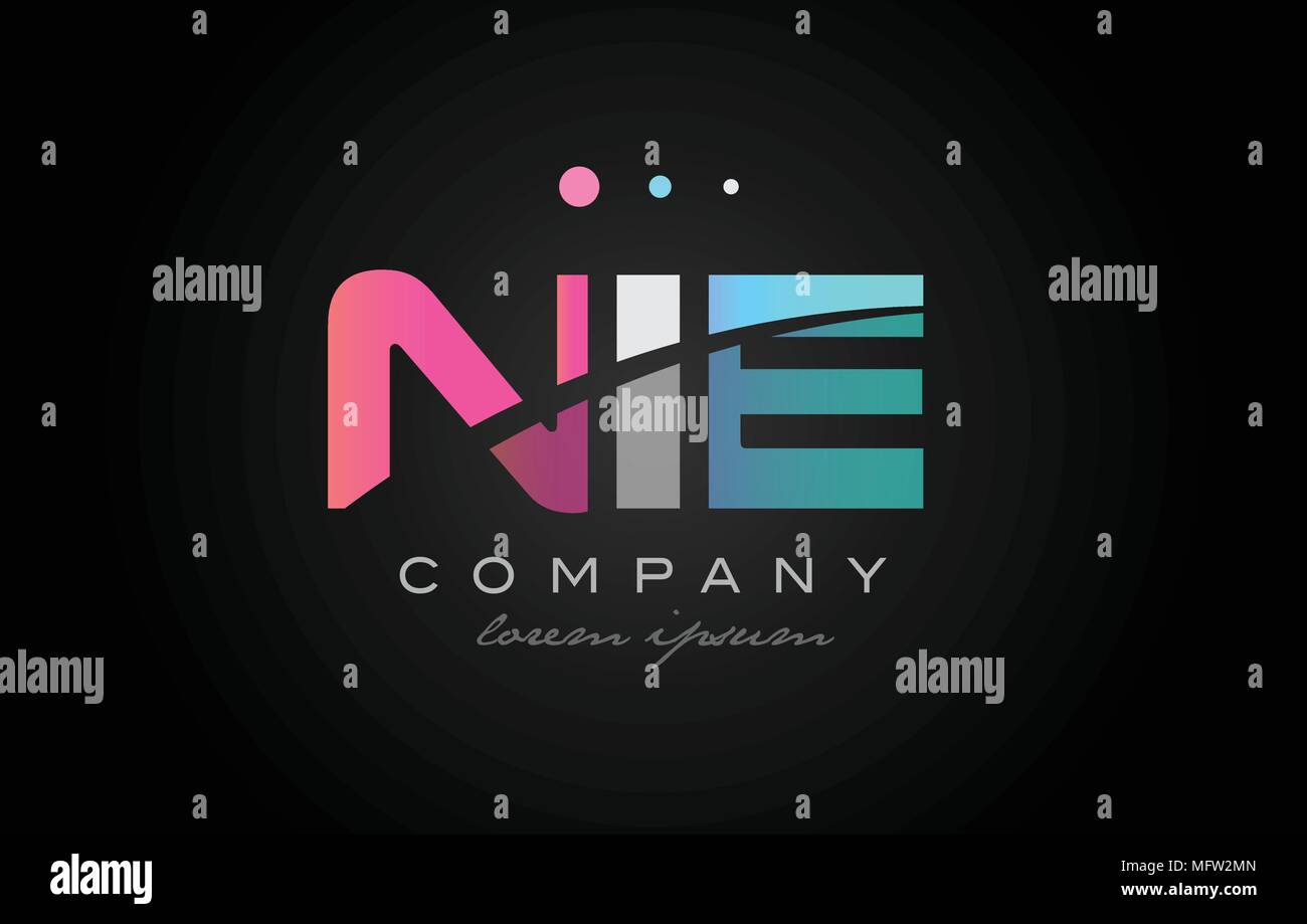 NIE n i e three 3 letter logo combination alphabet vector creative ...