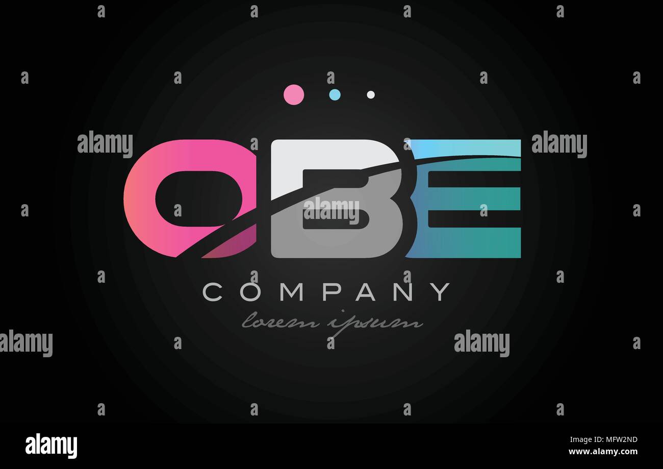 OBE o b e three 3 letter logo combination alphabet vector creative ...