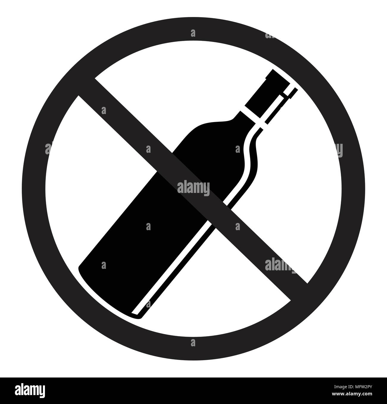 Drinking ban icon Stock Vector Images - Alamy