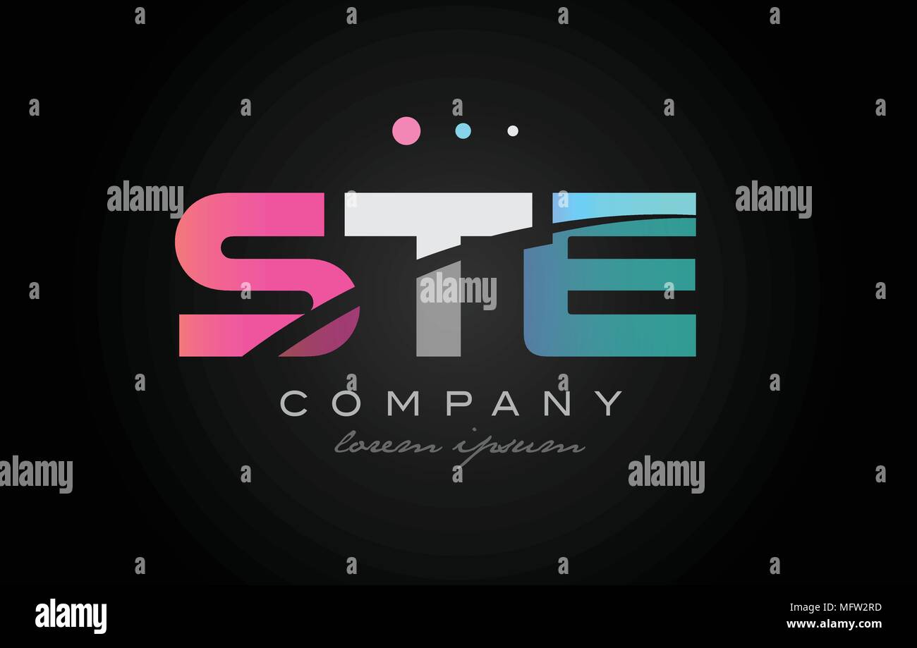 STE s t e three 3 letter logo combination alphabet vector creative ...