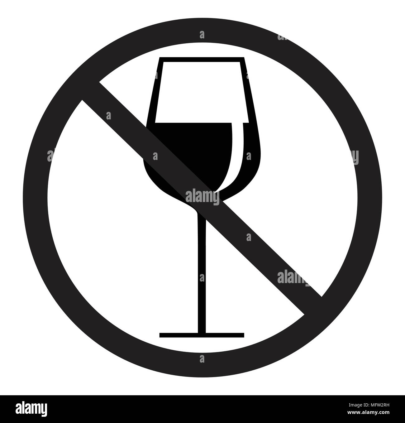 Stop drinking alcohol drink Stock Vector Images - Alamy