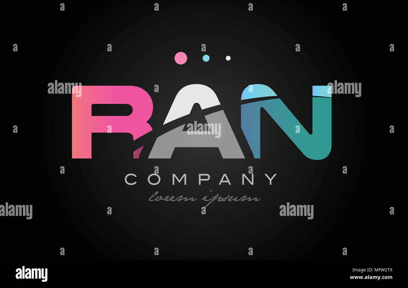 RAN r a n three 3 letter logo combination alphabet vector creative ...